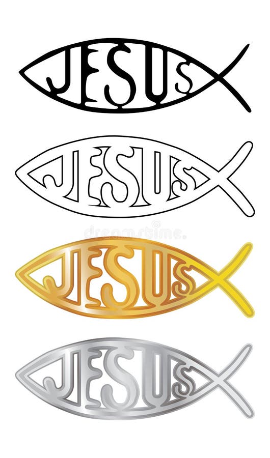 Símbolo De Peixe Cristão Símbolo De Peixe De Jesus Símbolo Religioso ...