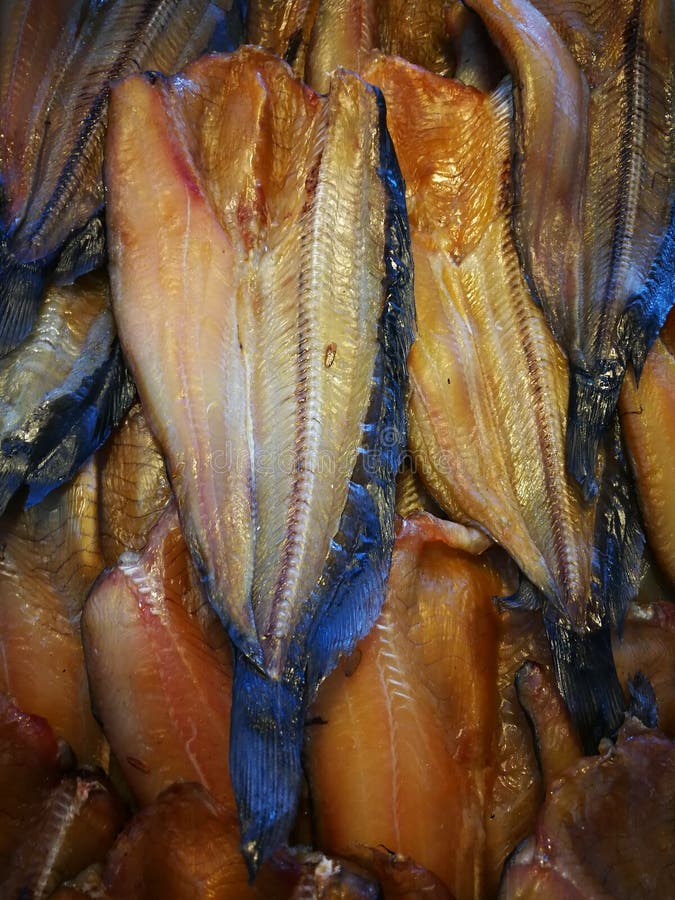 Peixes Listrados Do Snakehead De Peixes Secos Smoked Imagem de Stock ...