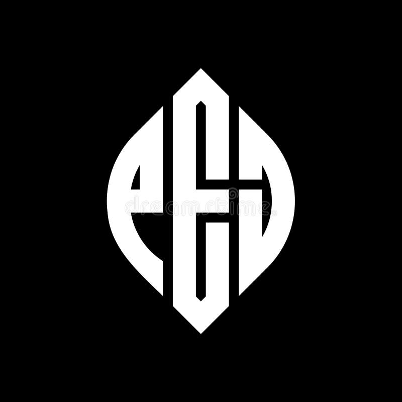 PEJ Circle Letter Logo Design with Circle and Ellipse Shape. PEJ ...