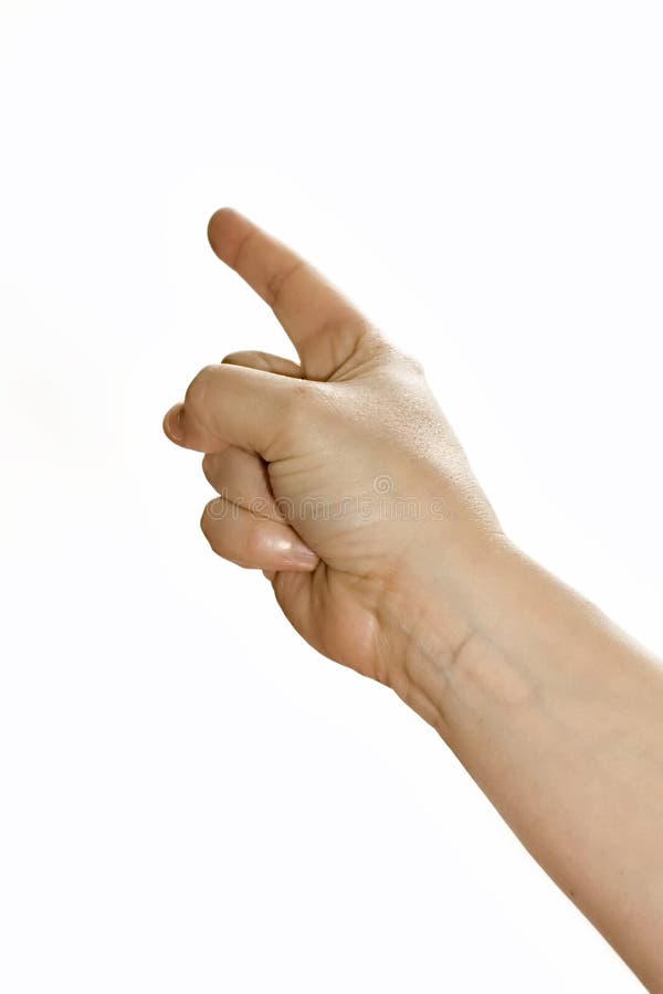 Peka för finger arkivfoto. Bild av riktning, ilskna, annonsering - 5900210