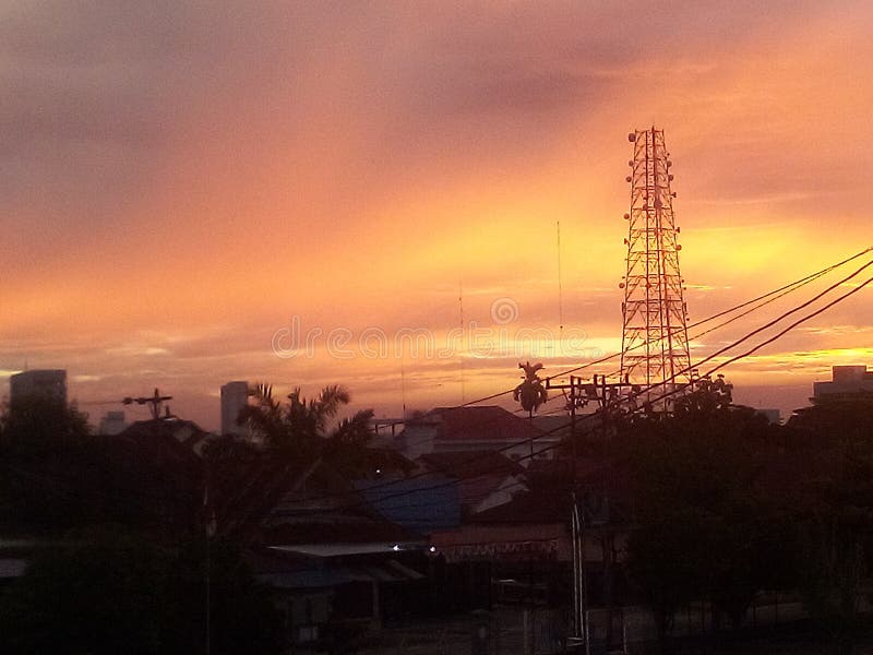 Pekanbaru sunset stock photo. Image of sunset, beautiful - 261673114