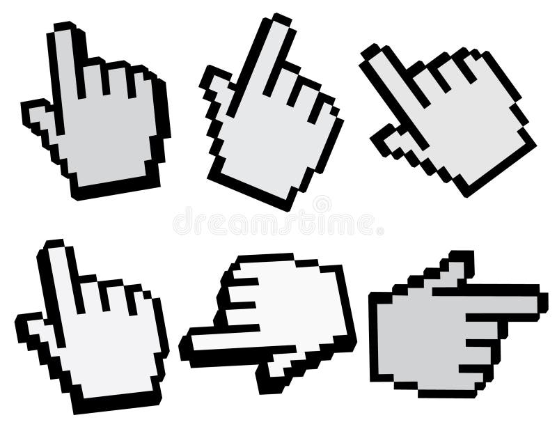 Muspekare vektor illustrationer. Illustration av isolerat - 10305828