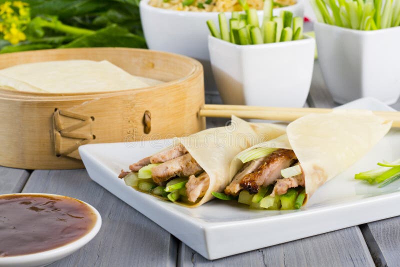 Peking Duck stock image. Image of fried, choi, plate - 23957959