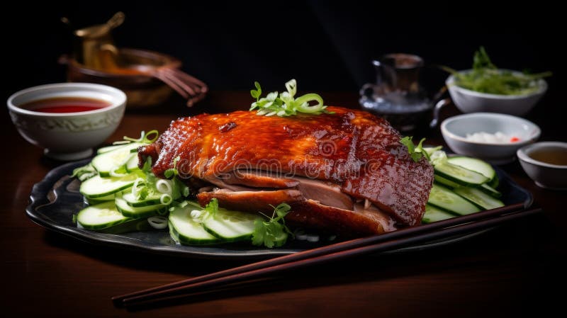 Peking Duck Delight a Culinary Treasure Stock Illustration ...