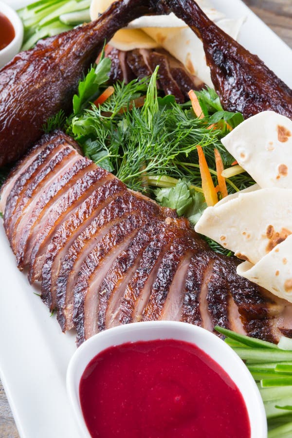 Peking duck dish stock image. Image of meal, sauce, crispy - 92986461