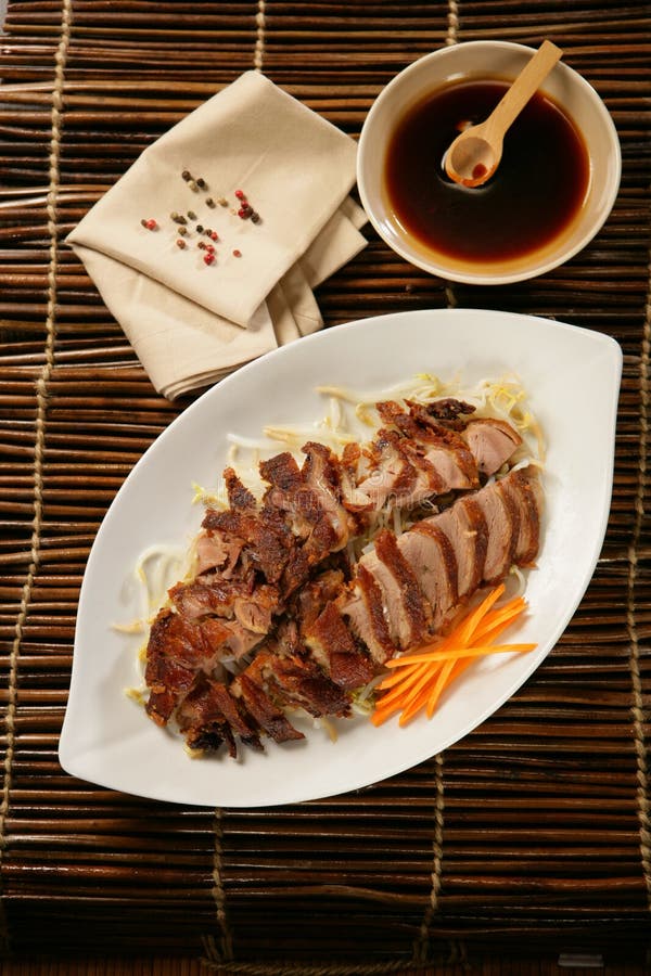 Peking duck on plate stock image. Image of speciality - 7908629