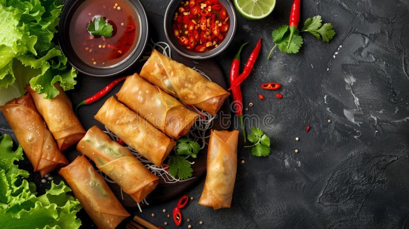 Peking Duck Spring Rolls: Crispy Rolls Filled with Duck, Vermicelli ...
