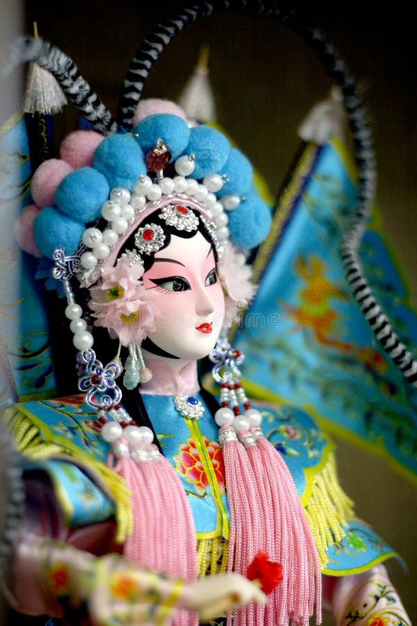 Peking opera doll close up stock photo. Image of craft - 7825808