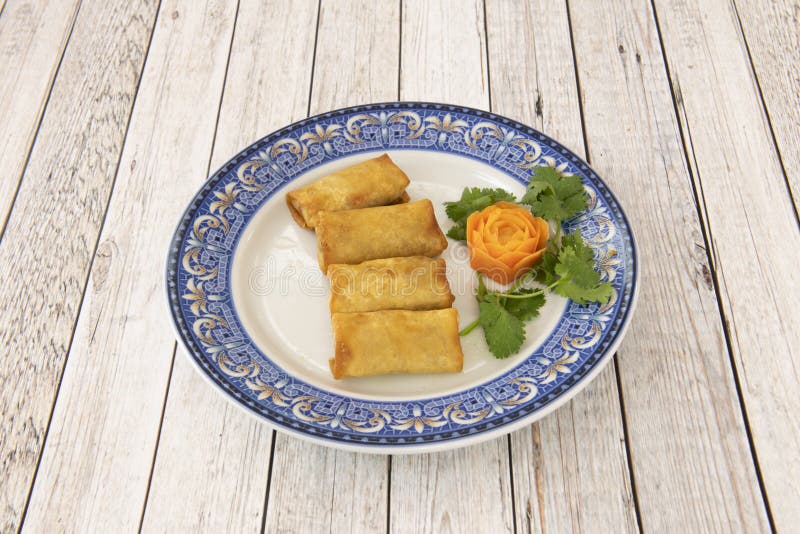 Peking Rolls of Fried Crunchy Dough Stuffed with Stewed Duck Stock ...