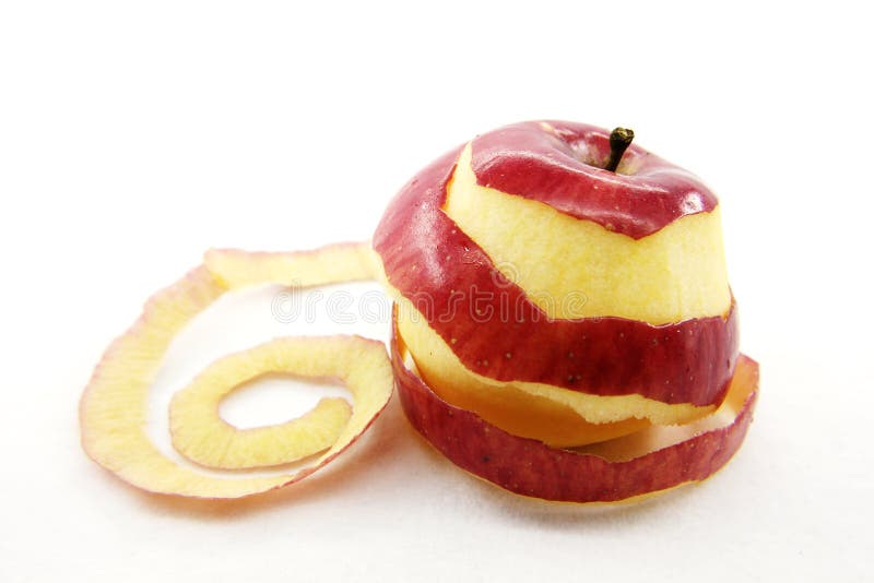 Rode appel en schil stock foto. Image of appel, sappig - 4616882