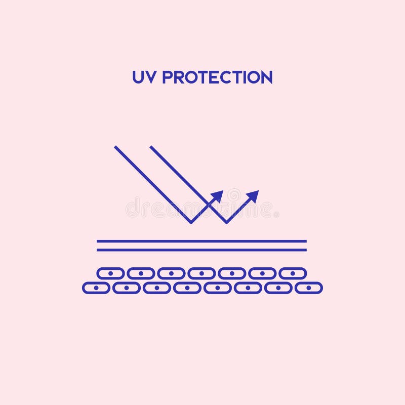 UV Reflection Skin after Protection. Flat Vector Illustration ...