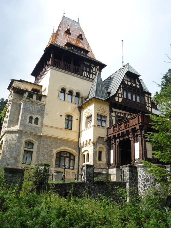 Peles Side View of the Castle Stock Photo - Image of peles, castle ...
