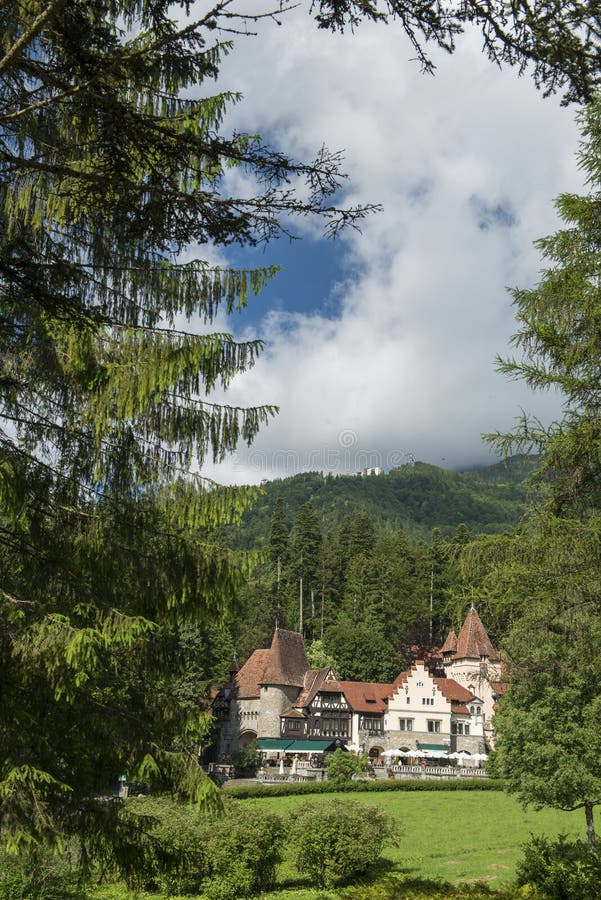 Pelesh castle park stock photo. Image of place, nature - 93167098