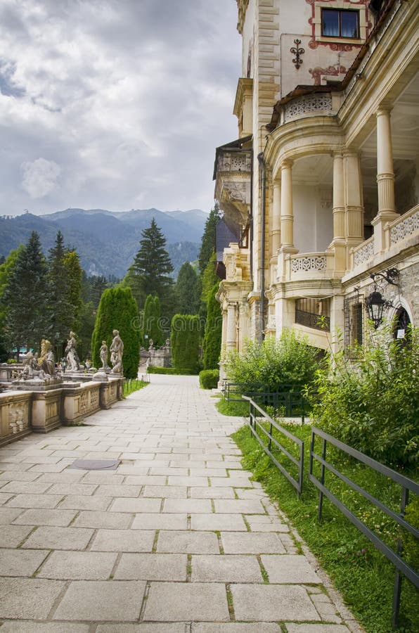 Pelesh Castle, Romania, Europe Stock Photo - Image of view, building ...