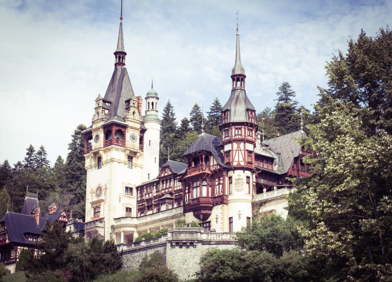 Pelesh castle. Romania stock photo. Image of monument - 59413012