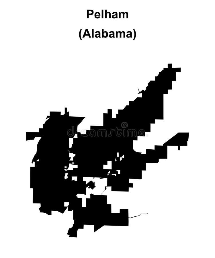 Pelham outline map stock vector. Illustration of cartography - 357148654