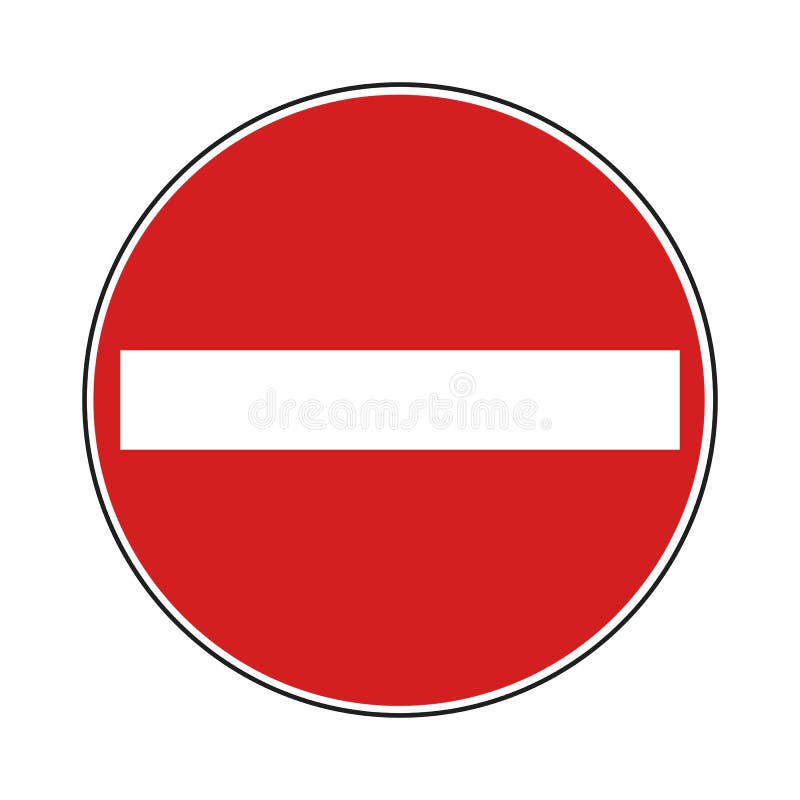 Forbidden Street Sign Notice Stock Illustration - Illustration of ...