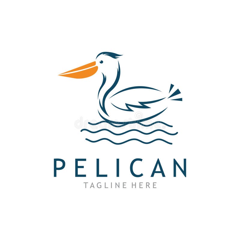 Pelican Bird Logo Template stock vector. Illustration of beach - 292279110