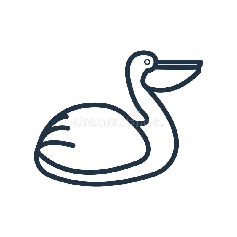 Pelican Icon Vector Isolated on White Background, Pelican Sign Stock ...