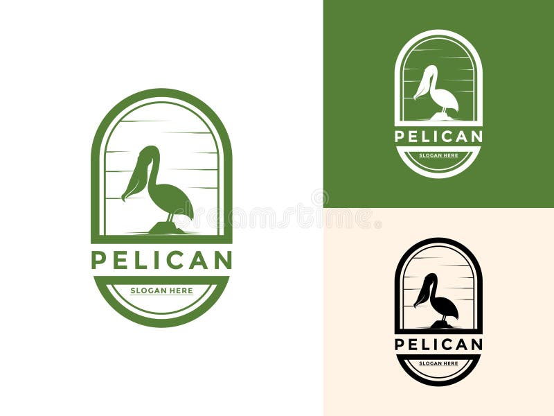 Pelican Logo Illustration Vector Template, Creative Pelican Logo Design ...