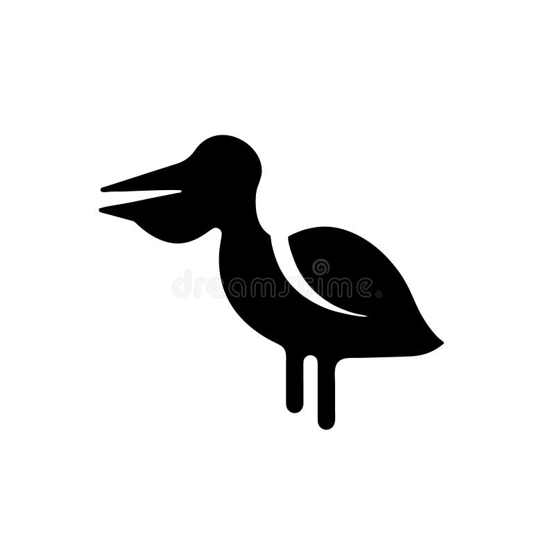 Pelican Vector Icon on White Background. Flat Vector Pelican Icon ...