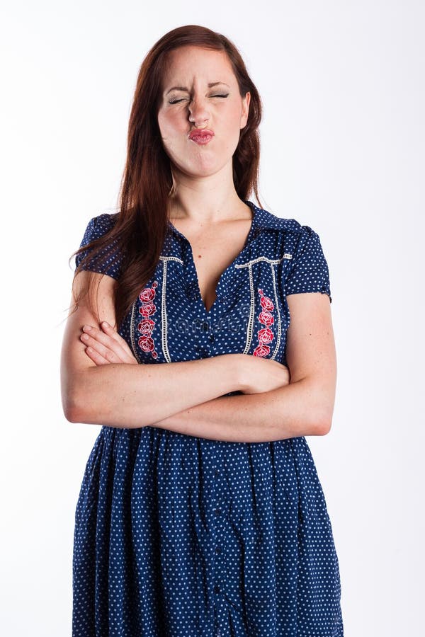 Pelirrojo Bonito Con La Cara Fruncida Imagen de archivo - Imagen de ...