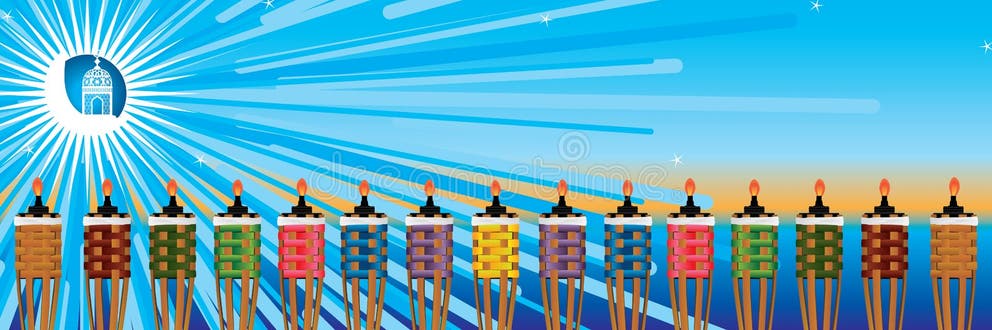 Pelita-Stand-Lichtfahne vektor abbildung. Illustration von abbildung ...