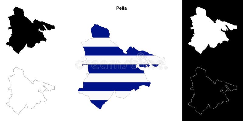 Pella outline map stock vector. Illustration of greek - 379303580