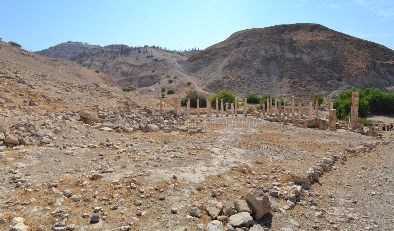 Ancient Ruins Of Pella Jordan Stock Image - Image of pella, archeology ...
