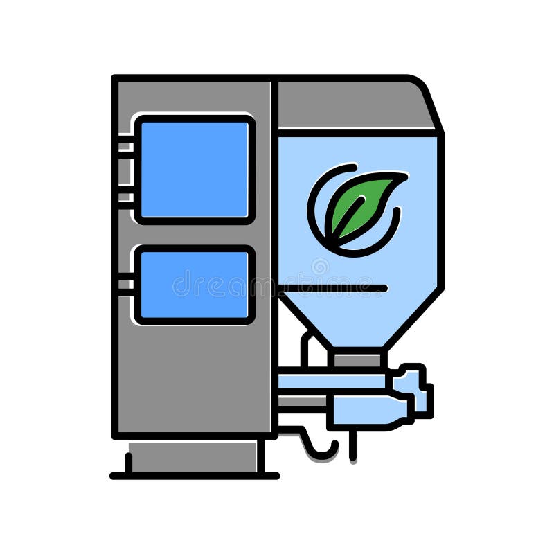 Pellet Boilers Color Line Icon. Stock Illustration - Illustration of ...