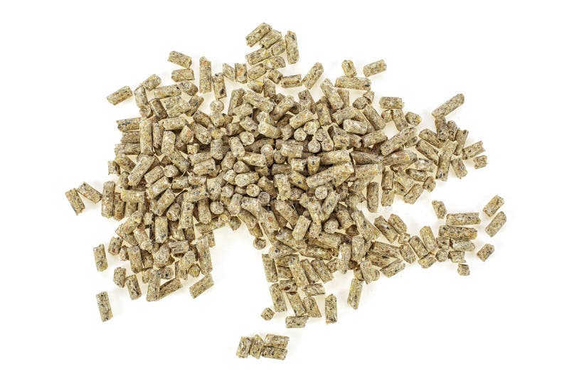 Pelleted Compound Feed Isolated on White Background Stock Image - Image ...