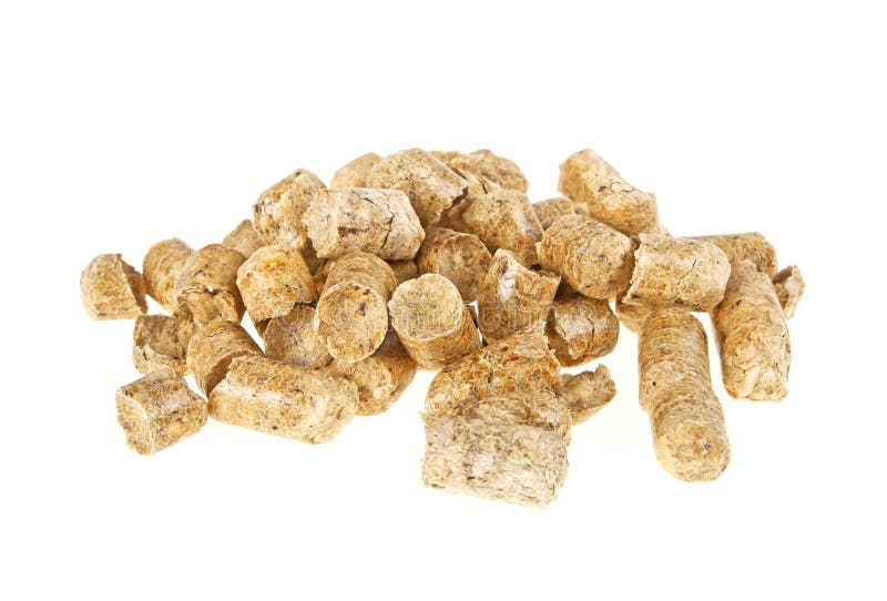 Pelleted Compound Feed Isolated on White Background Stock Photo - Image ...