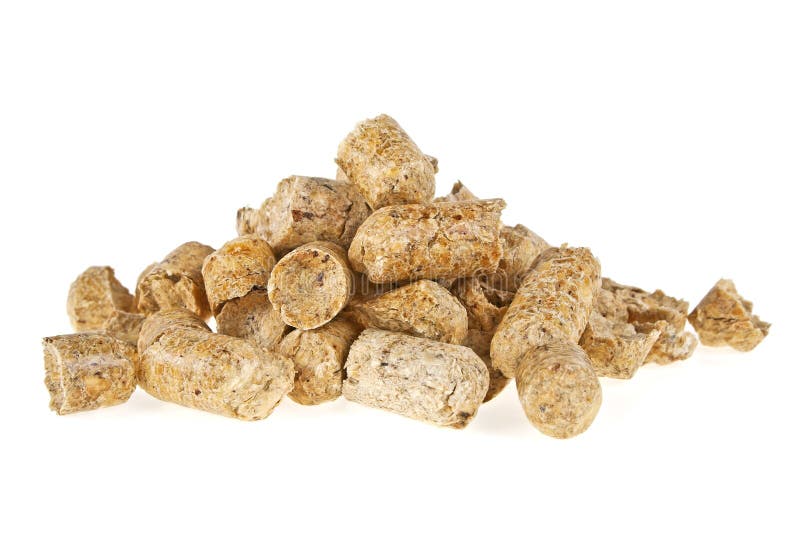 Pelleted Compound Feed Isolated on White Background Stock Photo - Image ...