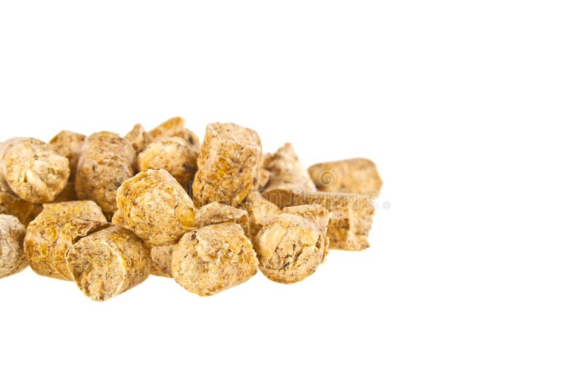 Pelleted Compound Feed Isolated on White Background, Wheatfeed Pellets ...
