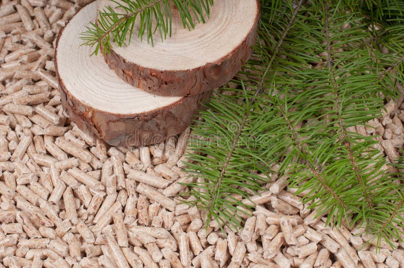 Wood pellets and red deal stock photo. Image of consumption - 6228490