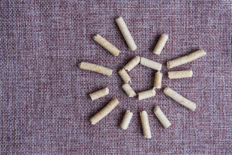 Pellets for Heating Laid Out the Sun. Concept. Heat. Stock Photo ...