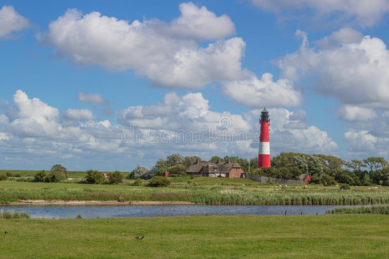 Pellworm Lighthouse in North Germany Stock Image - Image of lake ...