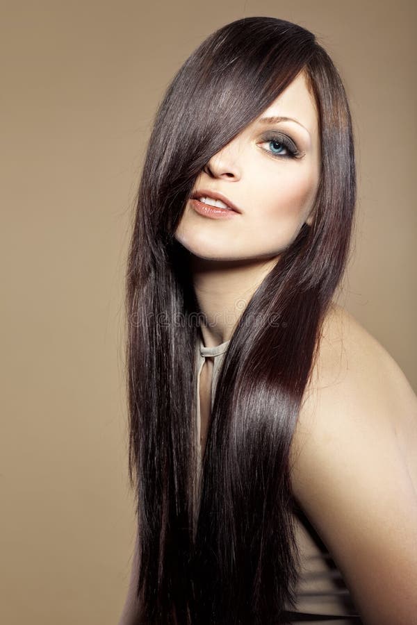 Pelo hermoso imagen de archivo. Imagen de modelo, tarde - 24562897