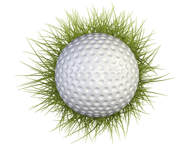 Pelota De Golf Con Hierba Verde Stock de ilustración - Ilustración de ...