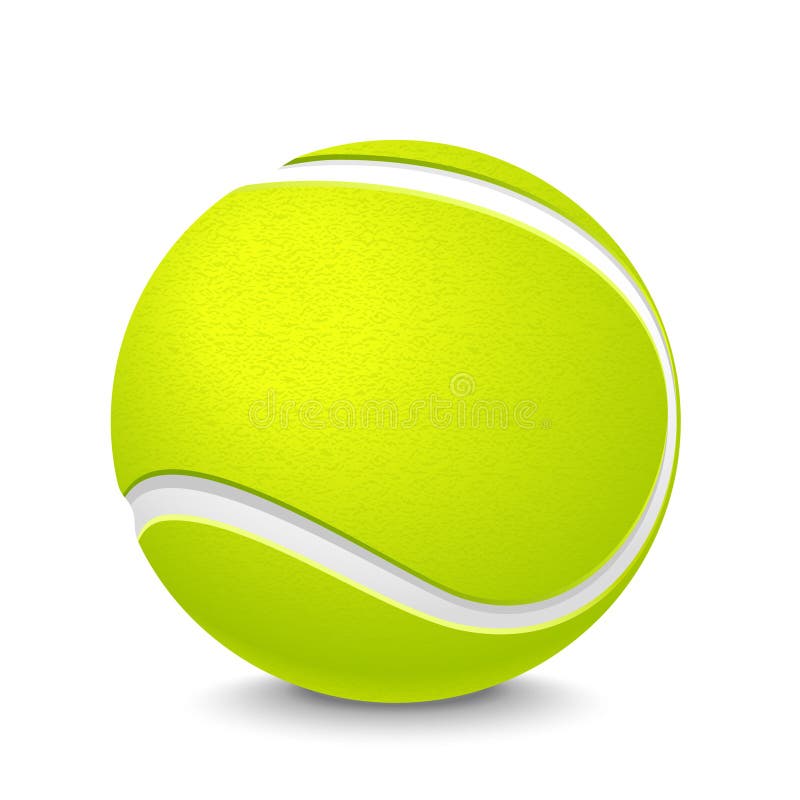 Pelota de tenis ilustración del vector. Ilustración de arte - 46268914