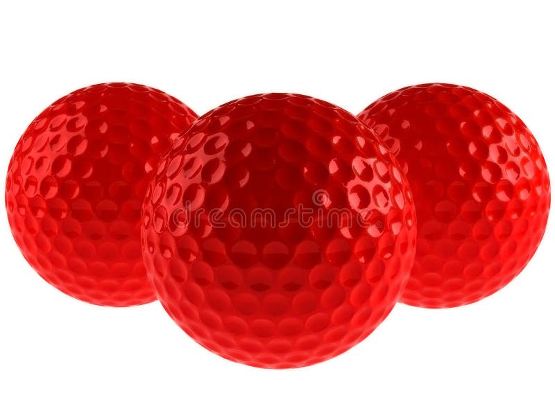 Pelotas de golf rojas foto de archivo. Imagen de quemadura - 1964534