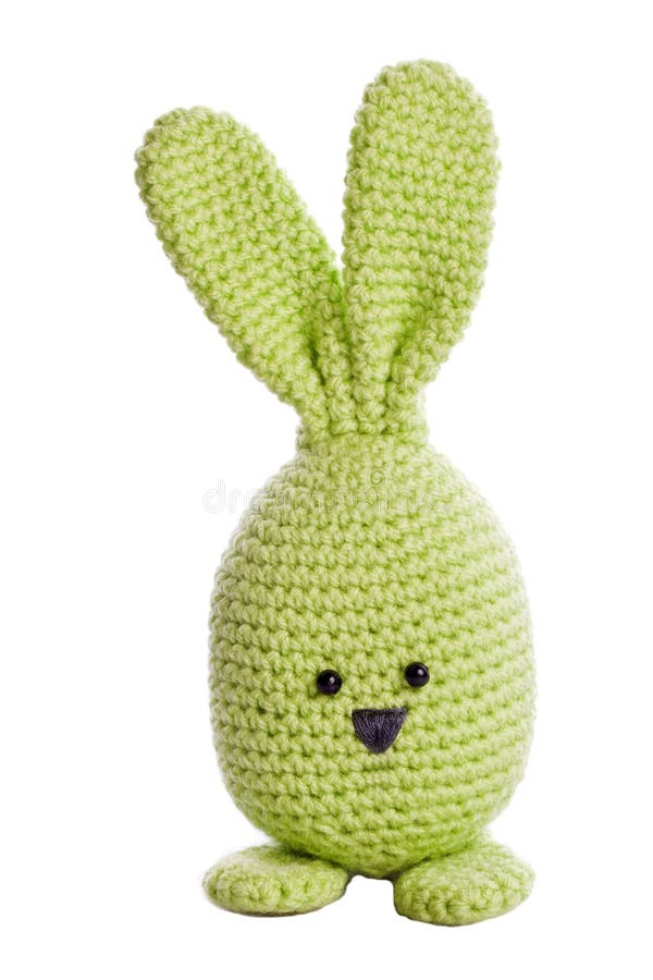 Peluche hecho a mano verde imagen de archivo. Imagen de conejito - 29943309