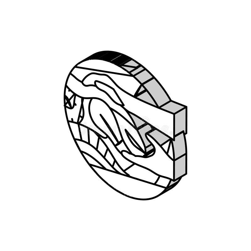 Pelvic Exam Gynecologist Isometric Icon Vector Illustration Stock