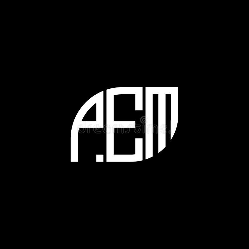 PEM Letter Logo Design on Black Background.PEM Creative Initials Letter ...