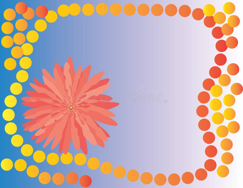 Red Flower, Gradient-red Circles, and Gradient-blue Background for Text ...