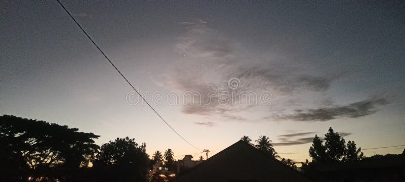 Sky view at dawn& x29; stock photo. Image of streetlight - 268532762