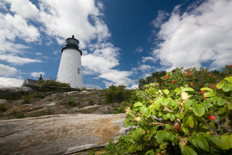 Pemaquid Point Lighthouse stock image. Image of maine - 7660011