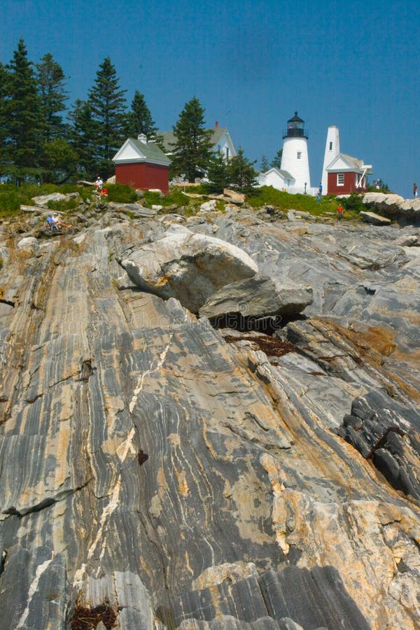 Pemaquid Point, Maine in Summer Stock Image - Image of coastal, travel ...