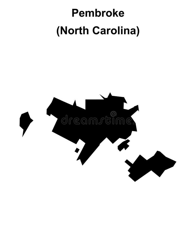 Pembroke outline map stock illustration. Illustration of cartography ...