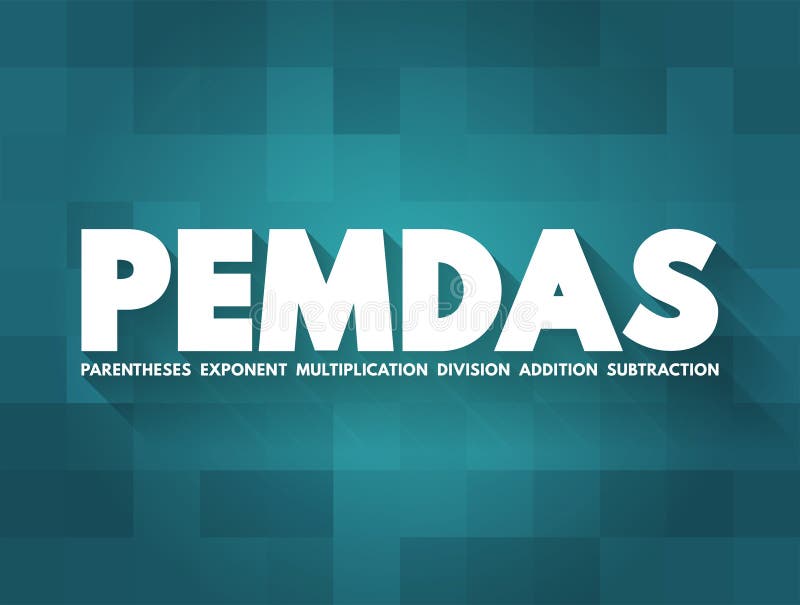 Pemdas Stock Illustrations – 11 Pemdas Stock Illustrations, Vectors ...